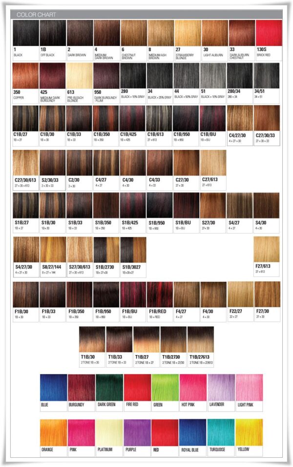 Color Chart - HAIR BY LINDAP